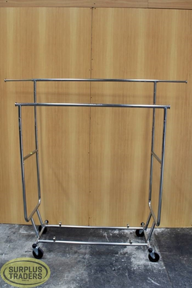 New Chrome Double Rail Rack - Surplus Traders